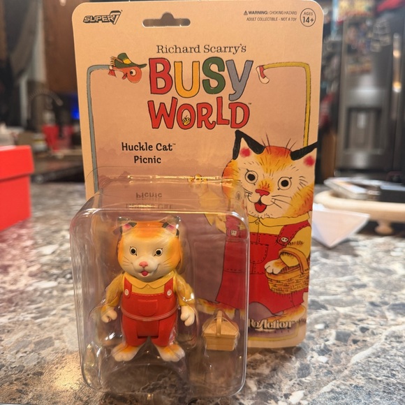 Cat | Richard Scarrys Busy World Huckle Cat Picnic Figure Orange | Poshmark